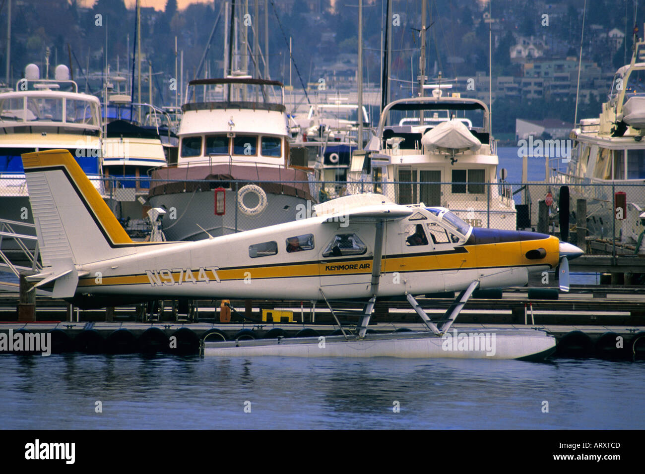 Float plane on Lake Union, Seattle, Washington State Stock Photo - Alamy