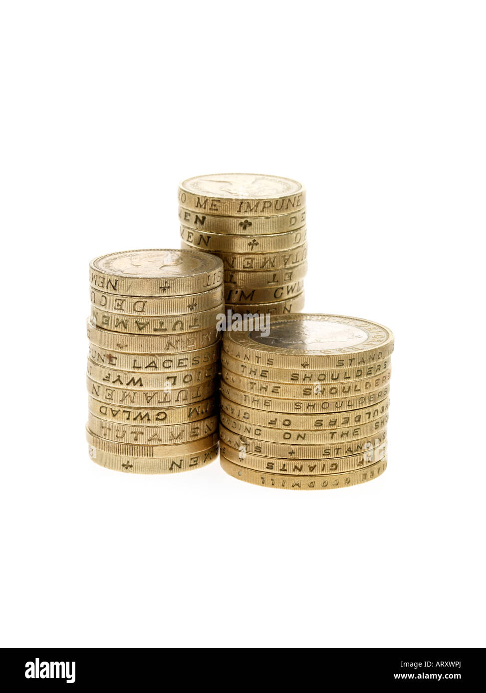 Piles Of Coins Stock Photo - Alamy