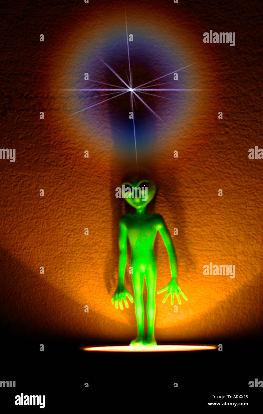 Little Green Man Stock Photo - Alamy