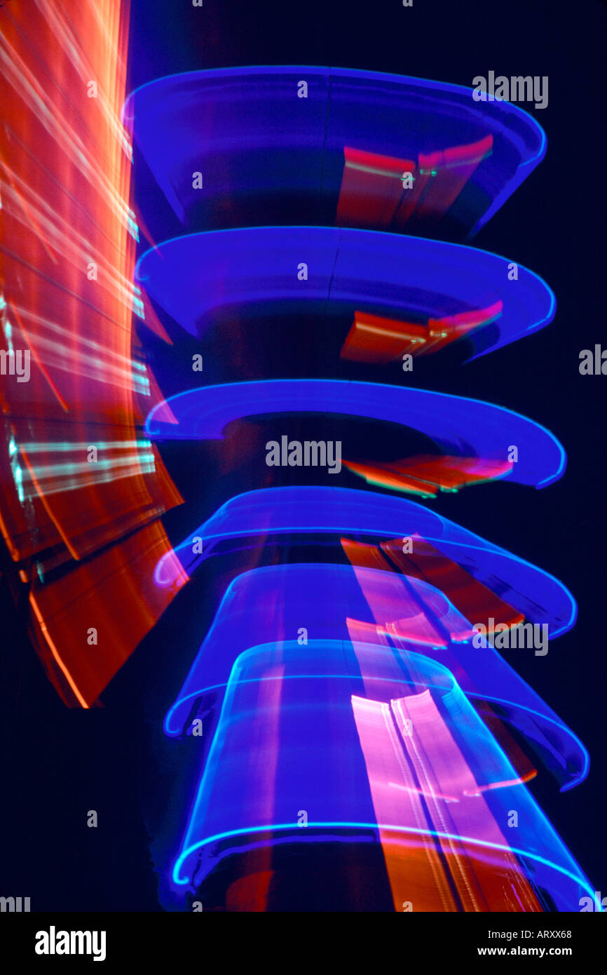 abstract neon lights zoomed prism deep space Stock Photo - Alamy