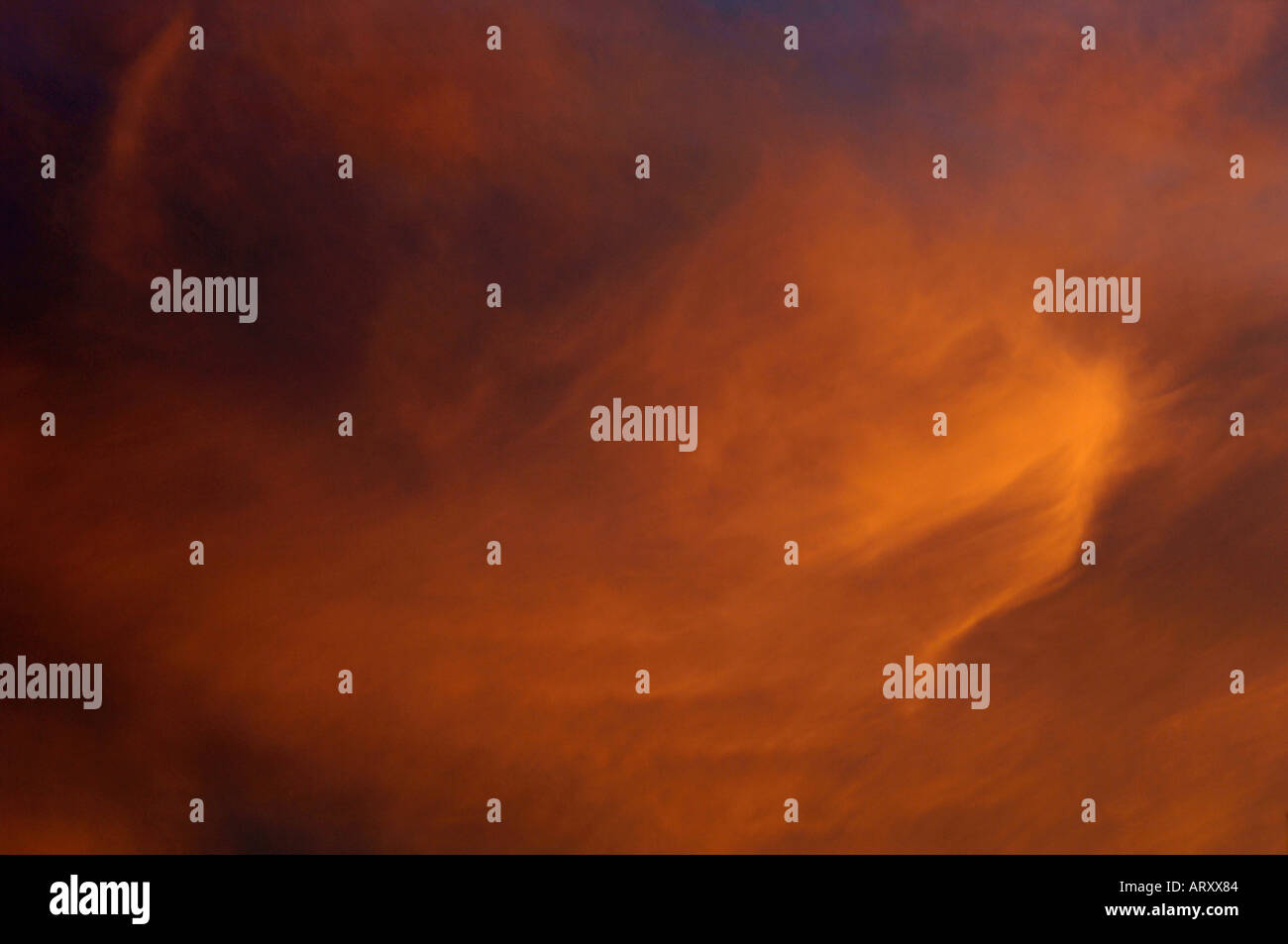 Natural Evening Red Sky At Night Stock Photo - Alamy