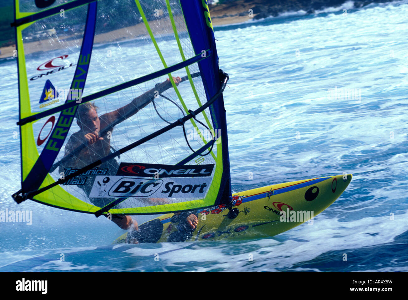 Windsurfing on hookipa beach hi-res stock photography and images - Alamy