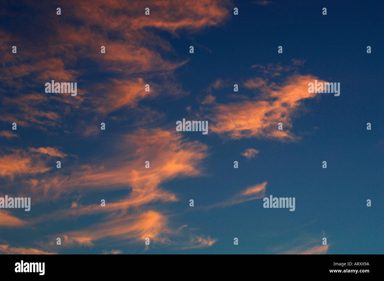 Natural Evening Red Sky At Night Stock Photo - Alamy