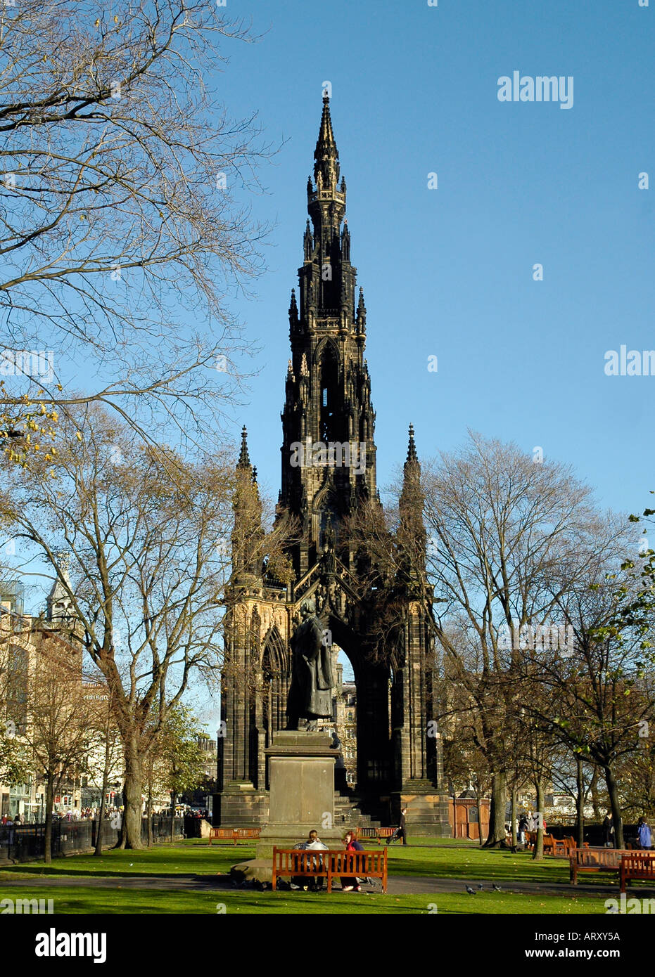 Sir Walter Scott Monument,Princes Street Gardens,Edinburgh,Scotland ...