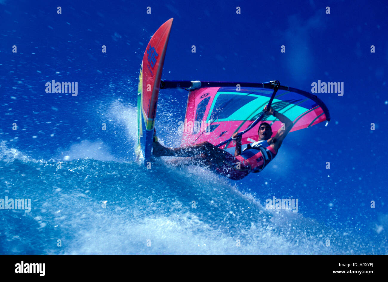 The windsurfing scenes of Backyards Sunset Beach, Oahu Stock Photo - Alamy
