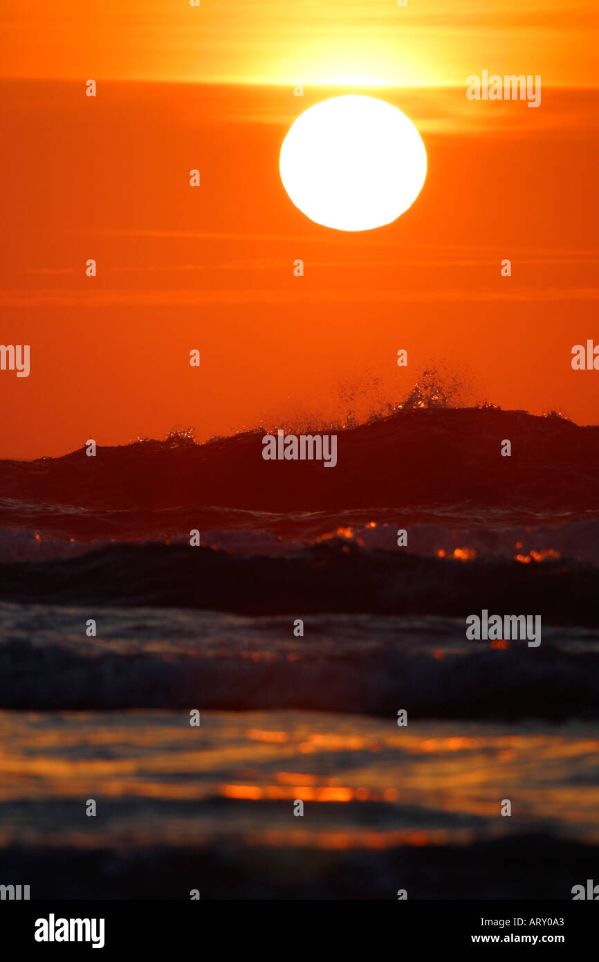 Atlantic Ocean Sunset Stock Photo - Alamy