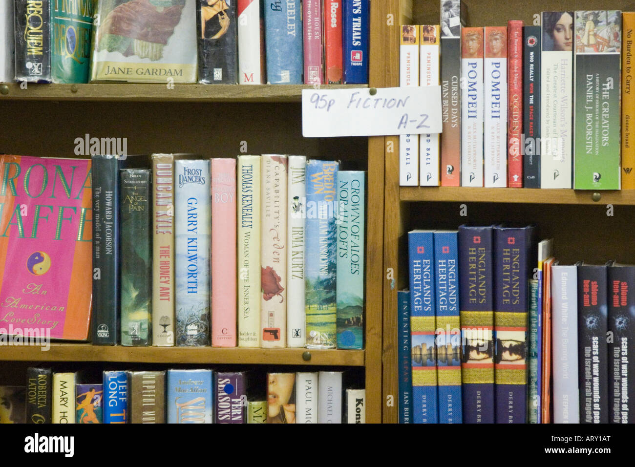 Books for sale on bookshop shelf Stock Photo - Alamy