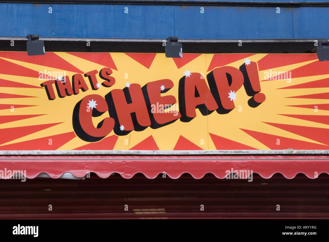 That s Cheap shop Stock Photo - Alamy