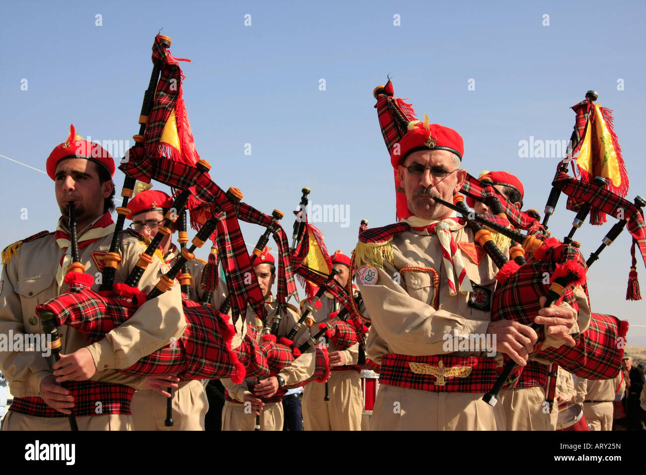 Jordan Valley Qasr al Yahud Palestinian band celebrates Theophany by ...