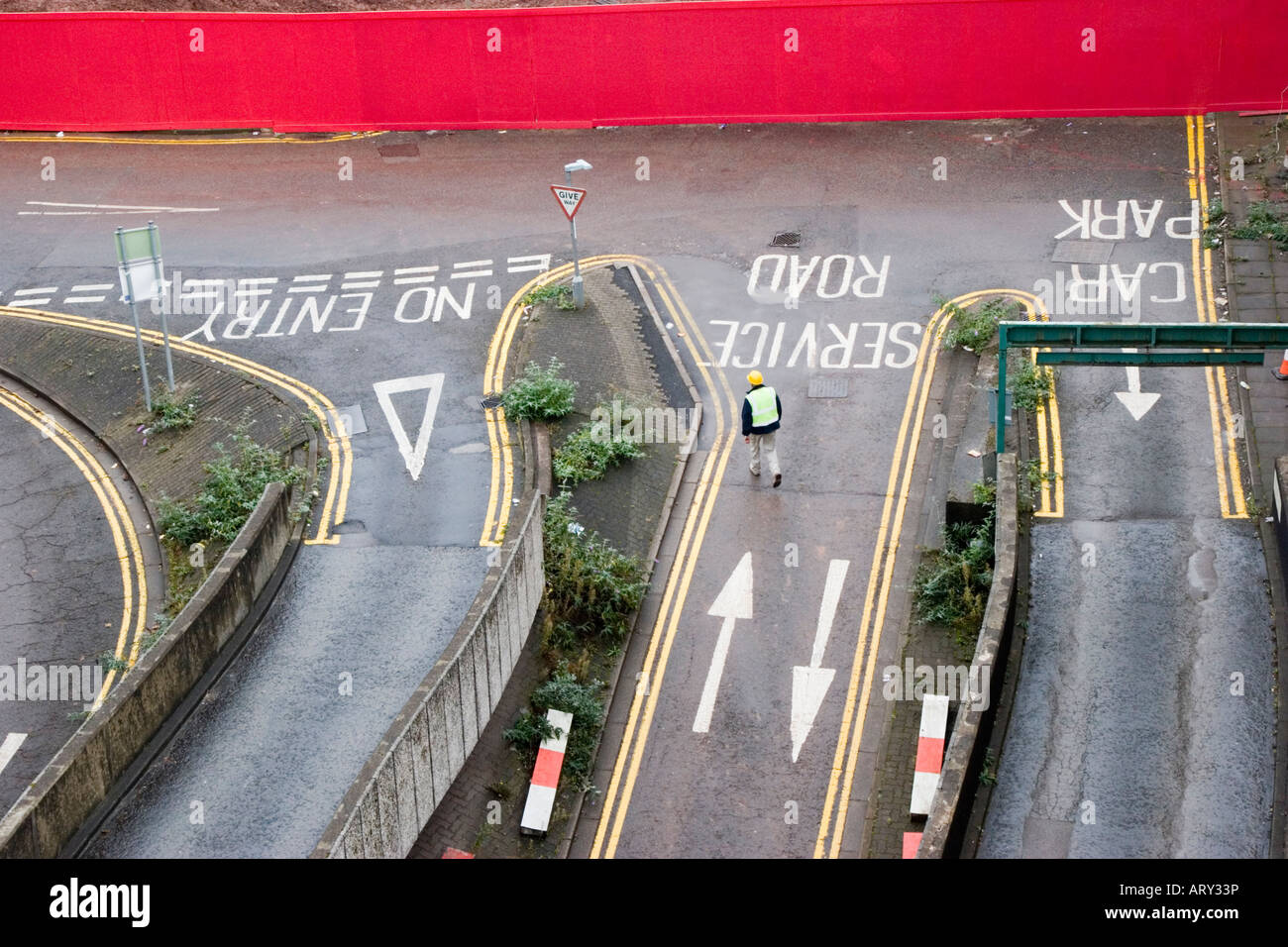 Service road viewed from above Stock Photo - Alamy