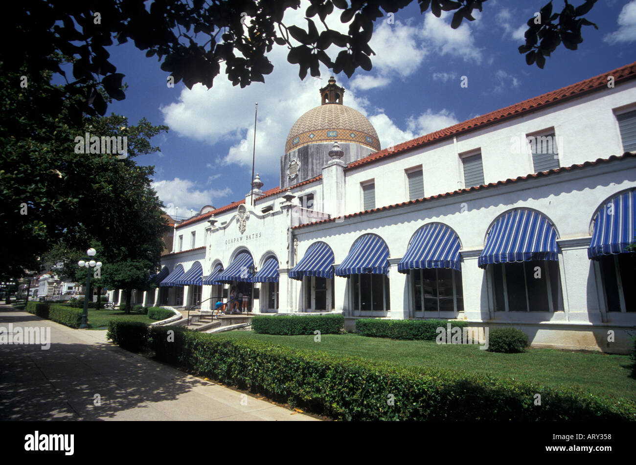Bath house row located at Hot Springs National Park Arkansas Stock ...