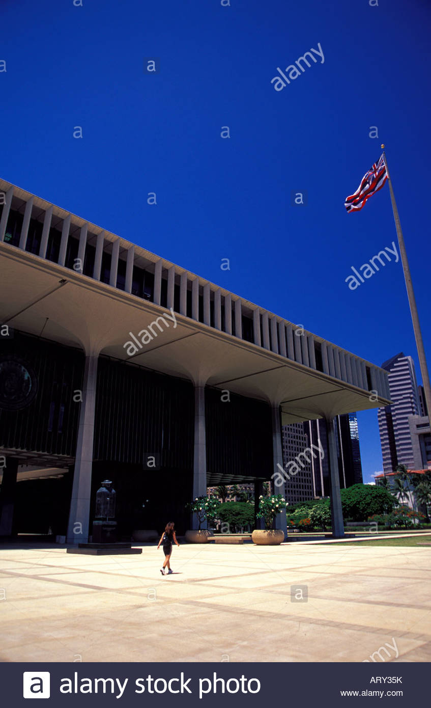 Hawaii State Capitol Building Stock Photos & Hawaii State Capitol ...