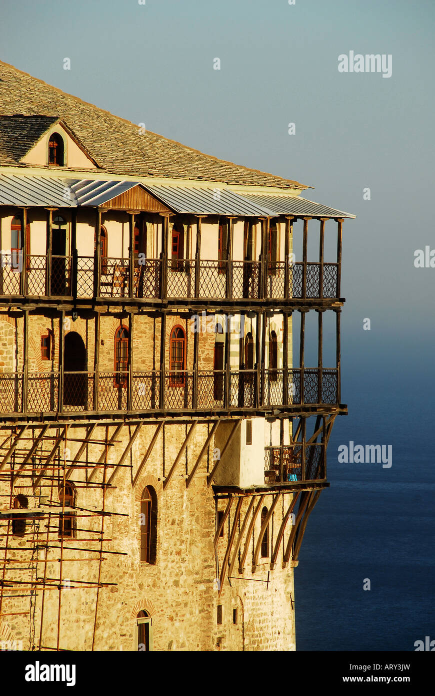 Simonos Petra or Simonopetra monastery, Mount Athos, Halkidiki, Greece ...