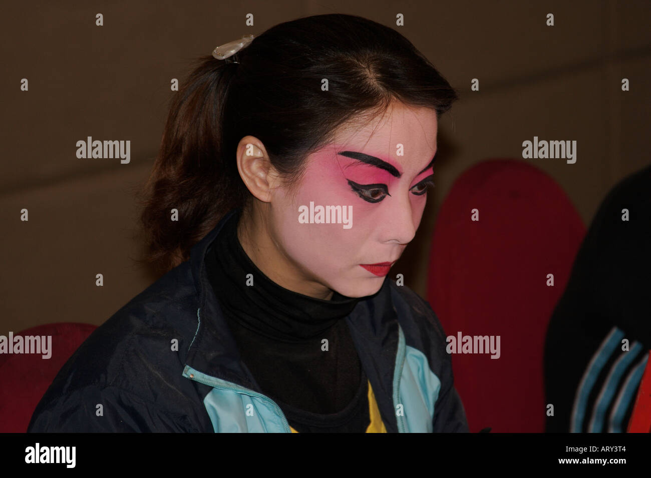 The Beijing Opera Actor Painting Face Stock Photo - Alamy
