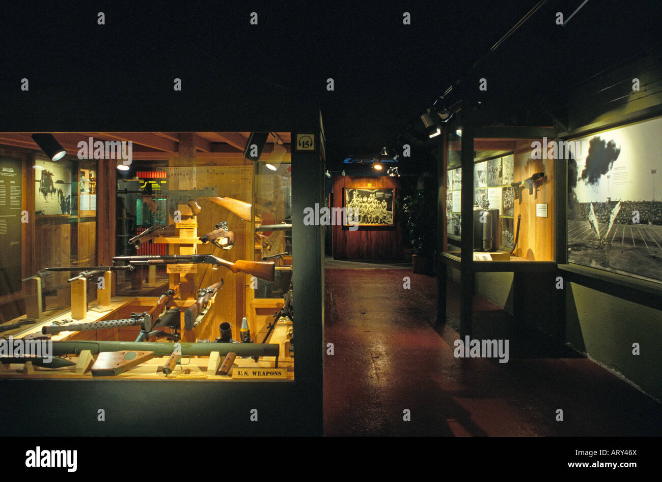 Displays at US Army Museum, which commemorates warfare in Hawaii from ...