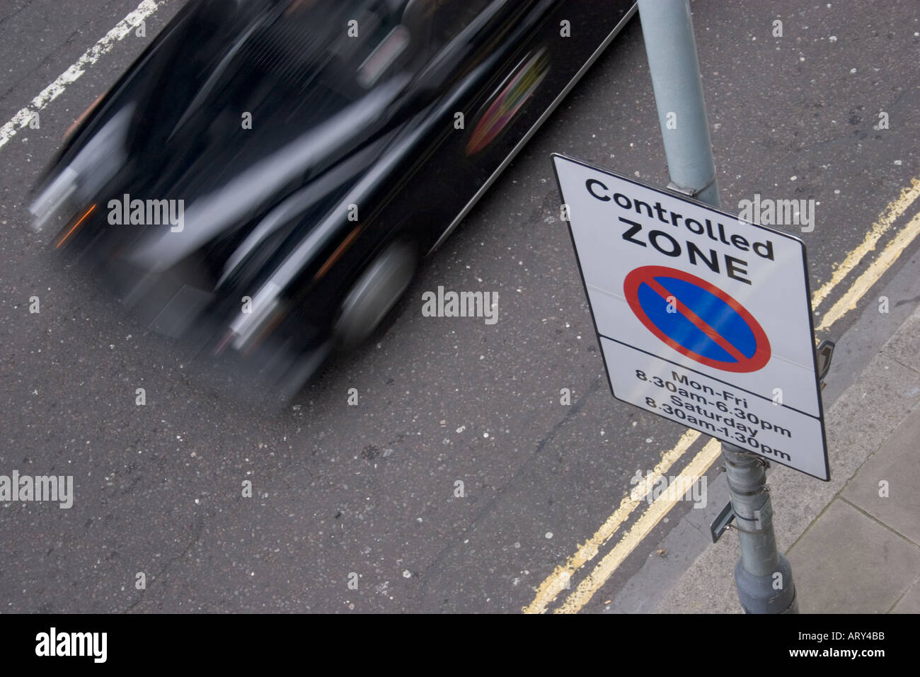Controlled zone traffic sign hi-res stock photography and images - Alamy