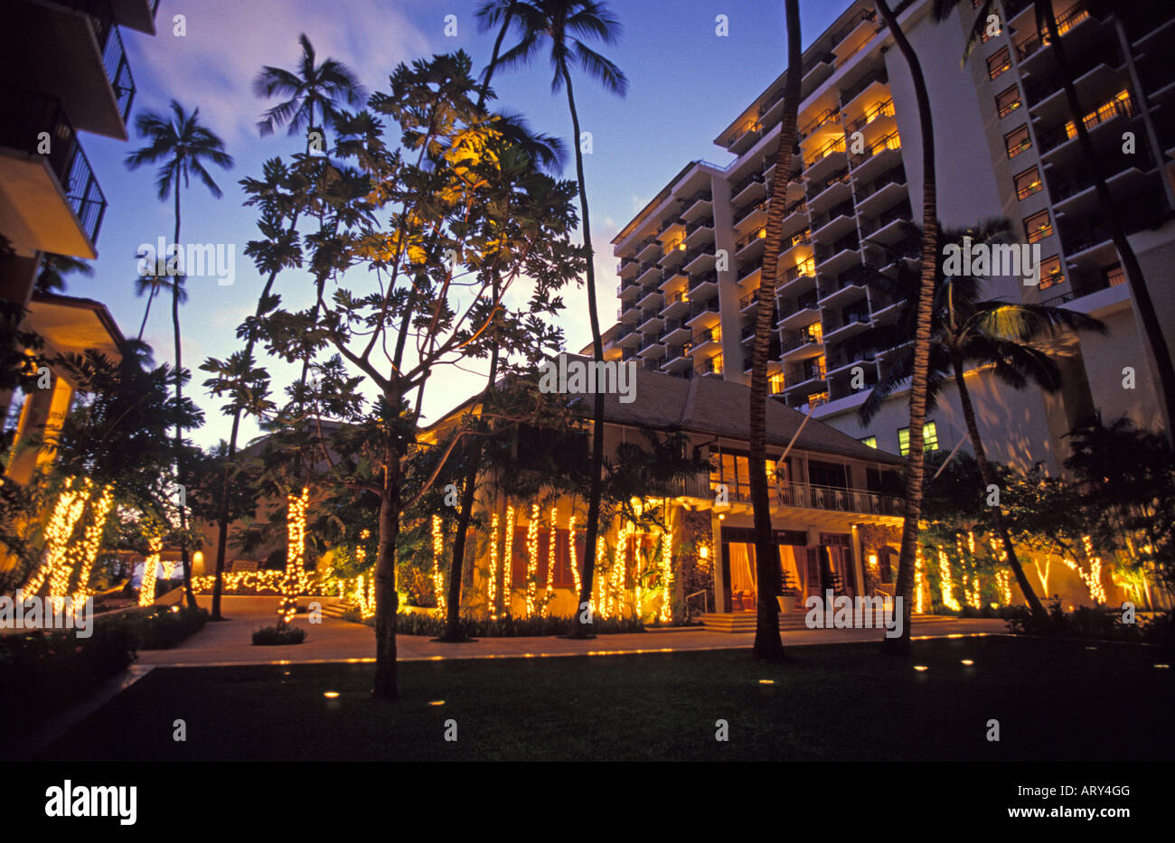 Christmas decorations at Halekulani Hotel, Oahu Stock Photo - Alamy