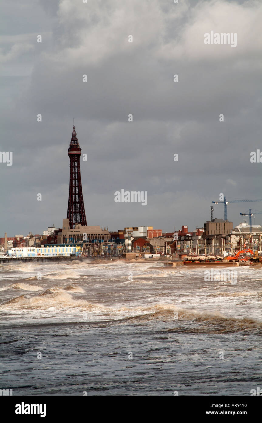 sea, front, at, blackpool, north, east, england Stock Photo - Alamy