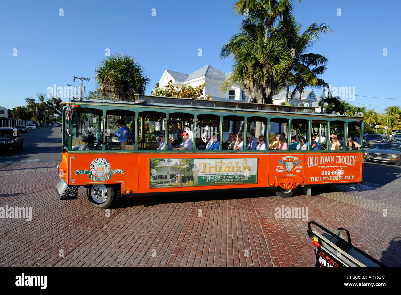 Old Town Trolley Key West Florida Stock Photo - Alamy