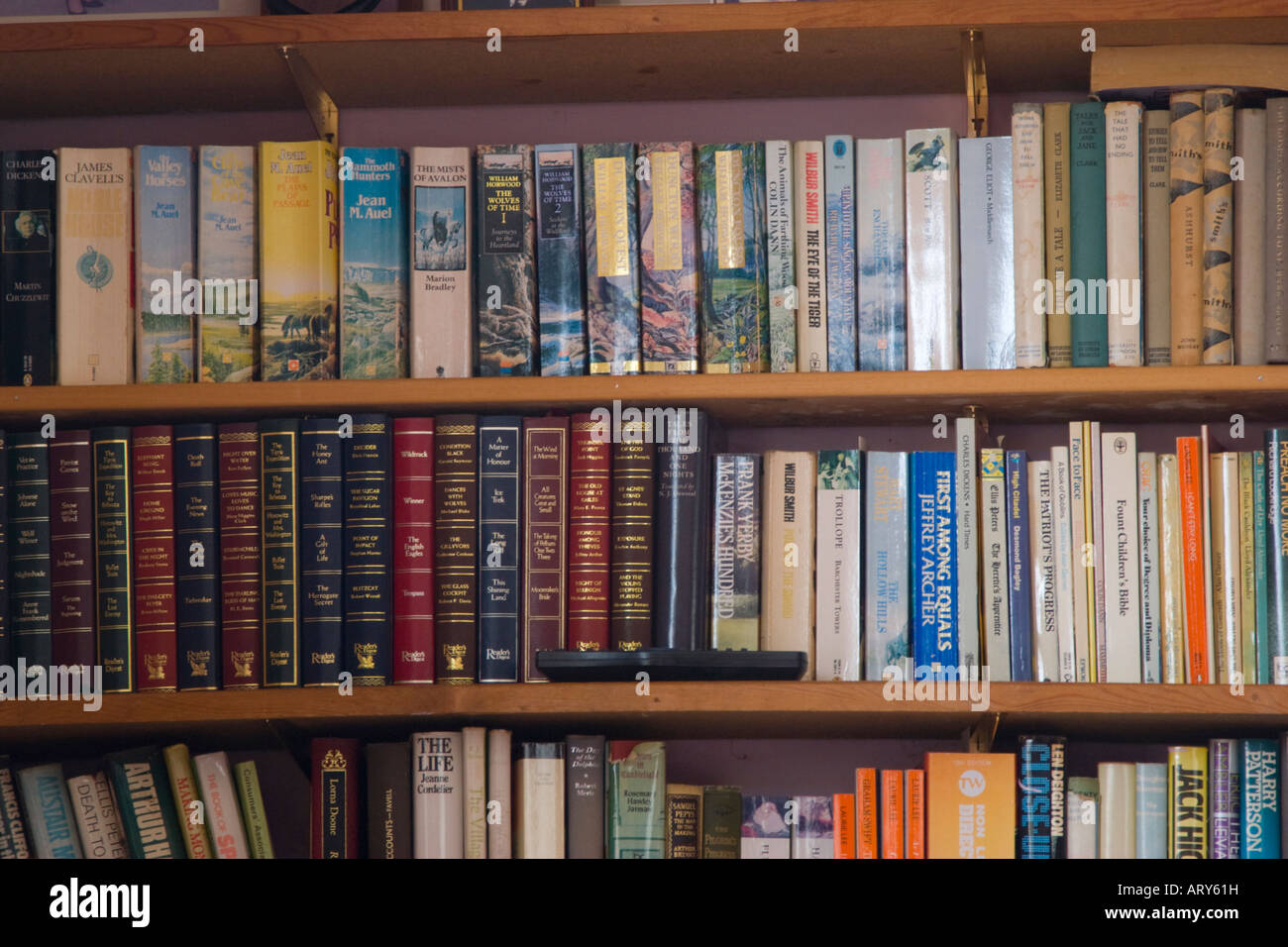 Books on bookshelf Stock Photo - Alamy