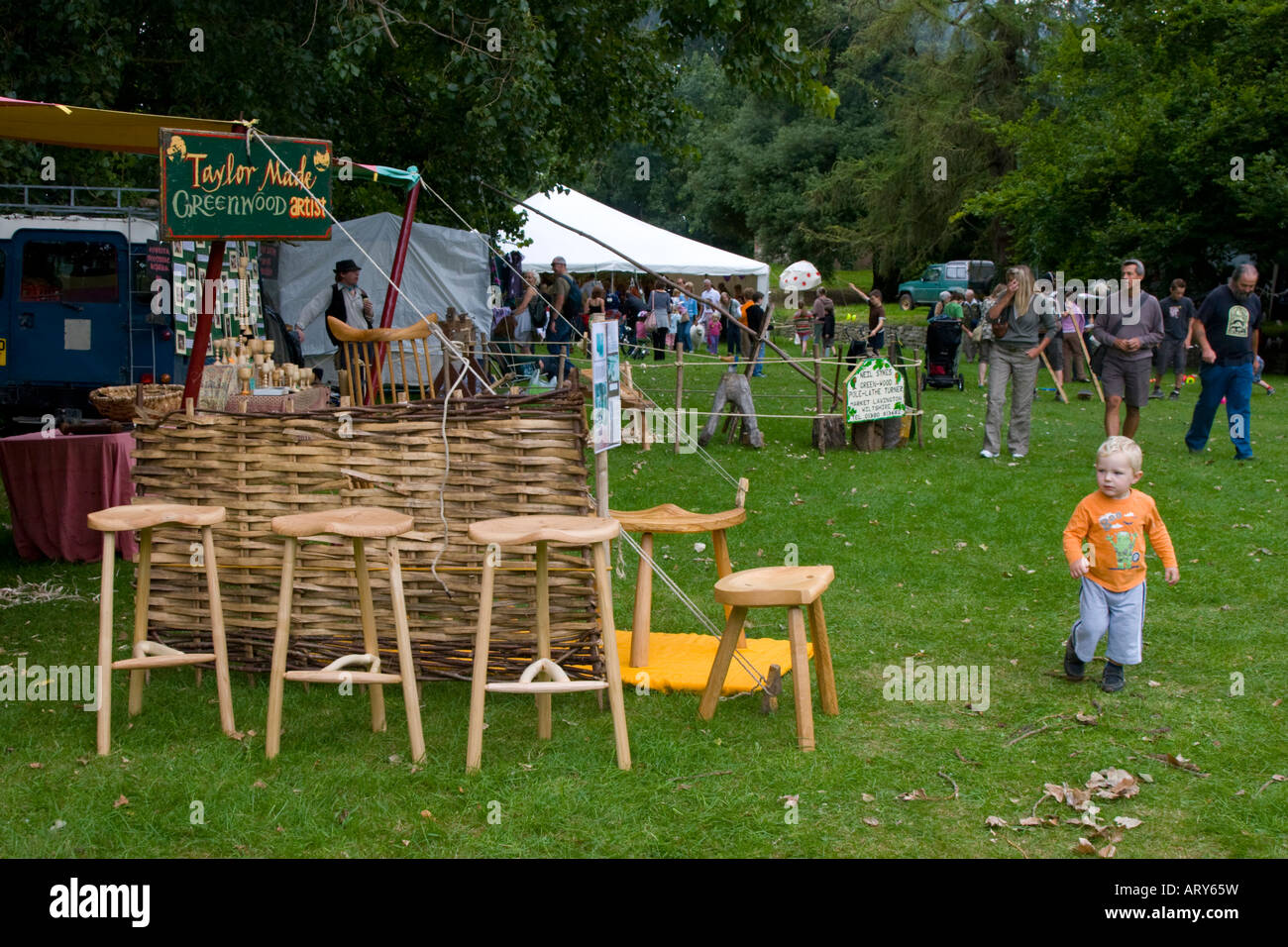 People attending the forest festival environmental event Stock Photo ...
