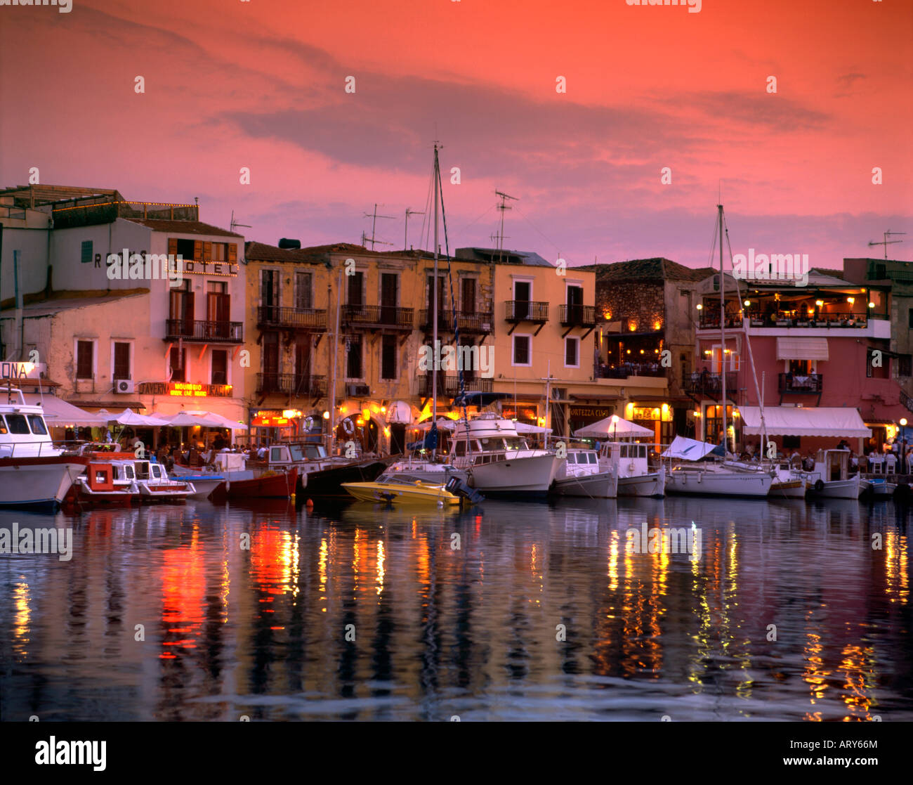 Crete rethymnon night hi-res stock photography and images - Alamy