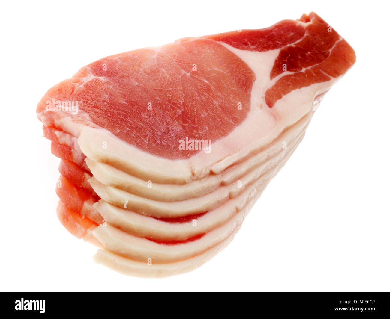Raw Back Bacon Stock Photo - Alamy