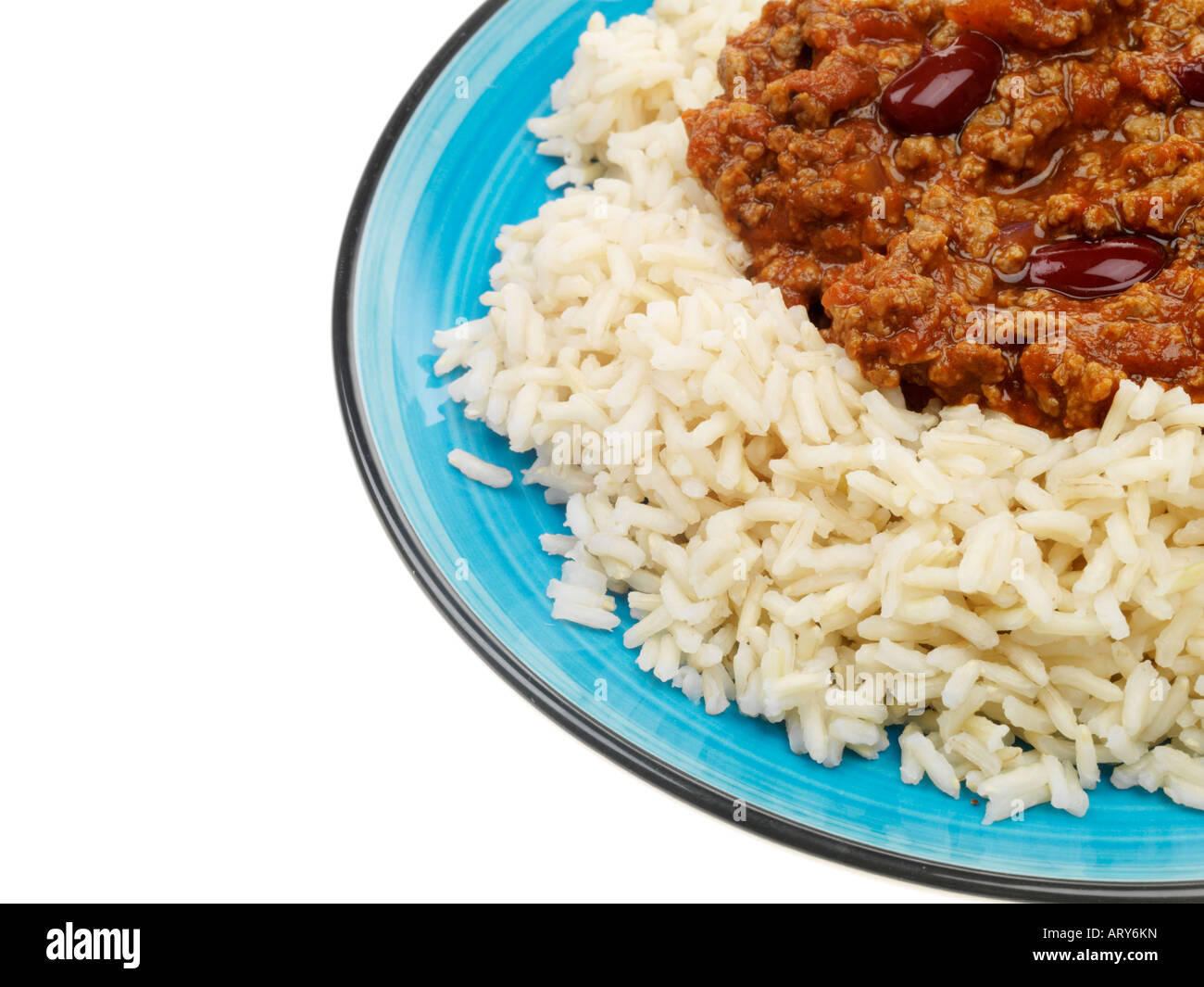 Vegetarian Chilli with Brown Rice Stock Photo - Alamy
