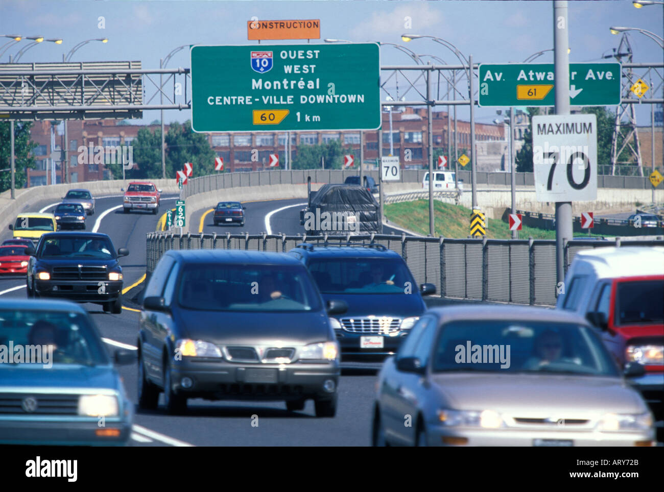 Traffic cars highway montreal hi-res stock photography and images - Alamy