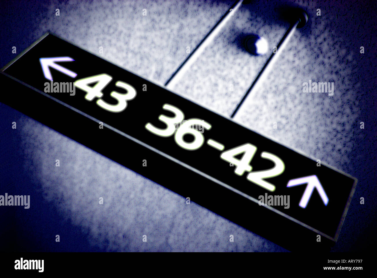 Airport Gate sign directions Stock Photo - Alamy