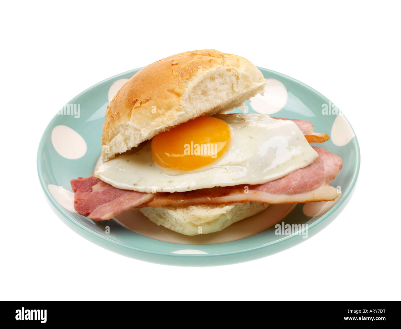 Bacon and Fried Egg Bap Stock Photo - Alamy