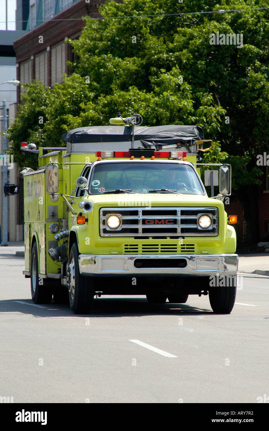 Yellow Dayton City Fire Department Foam Truck for use in toxic or ...
