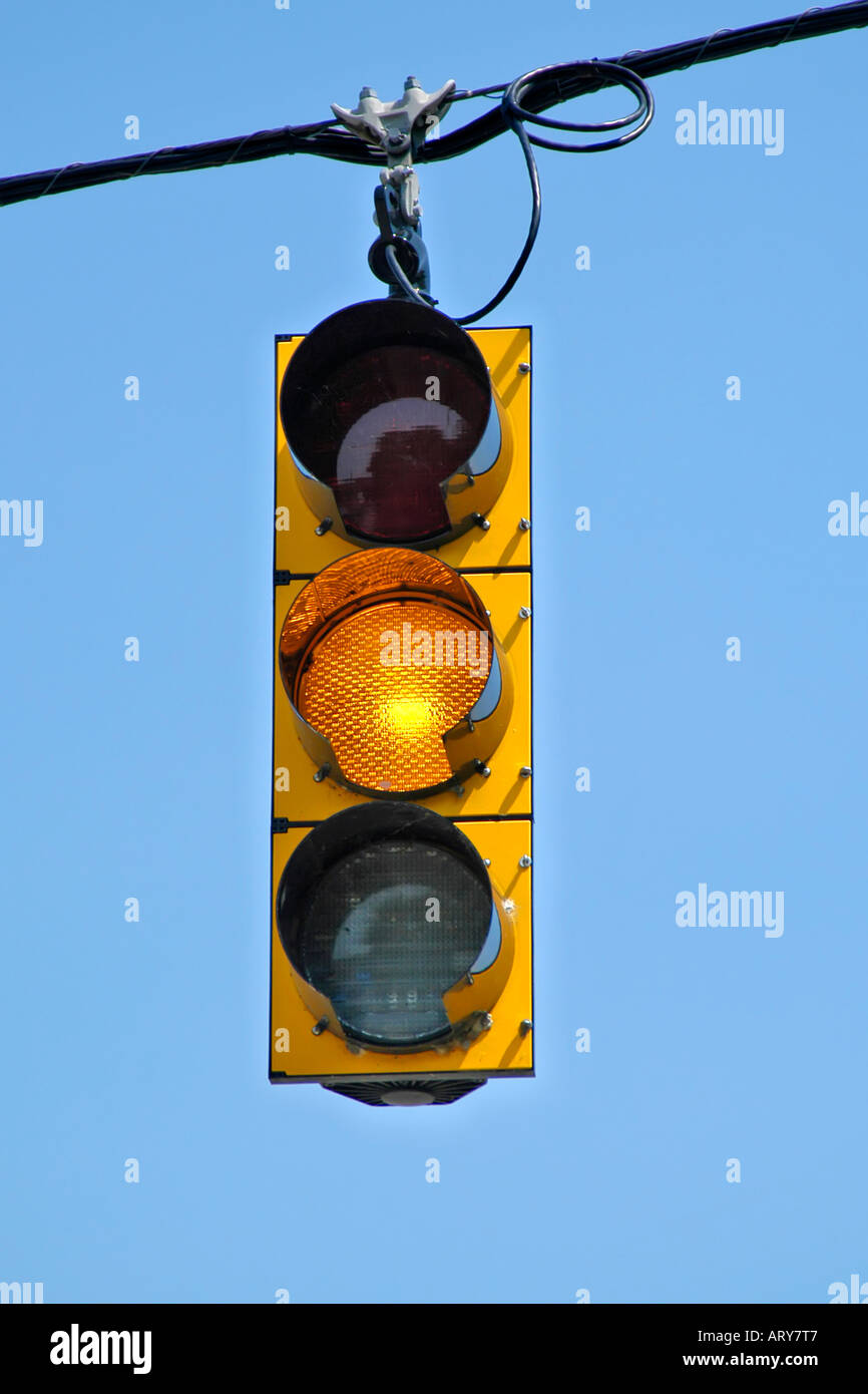 American traffic lights road junction intersection cross roads hi-res ...