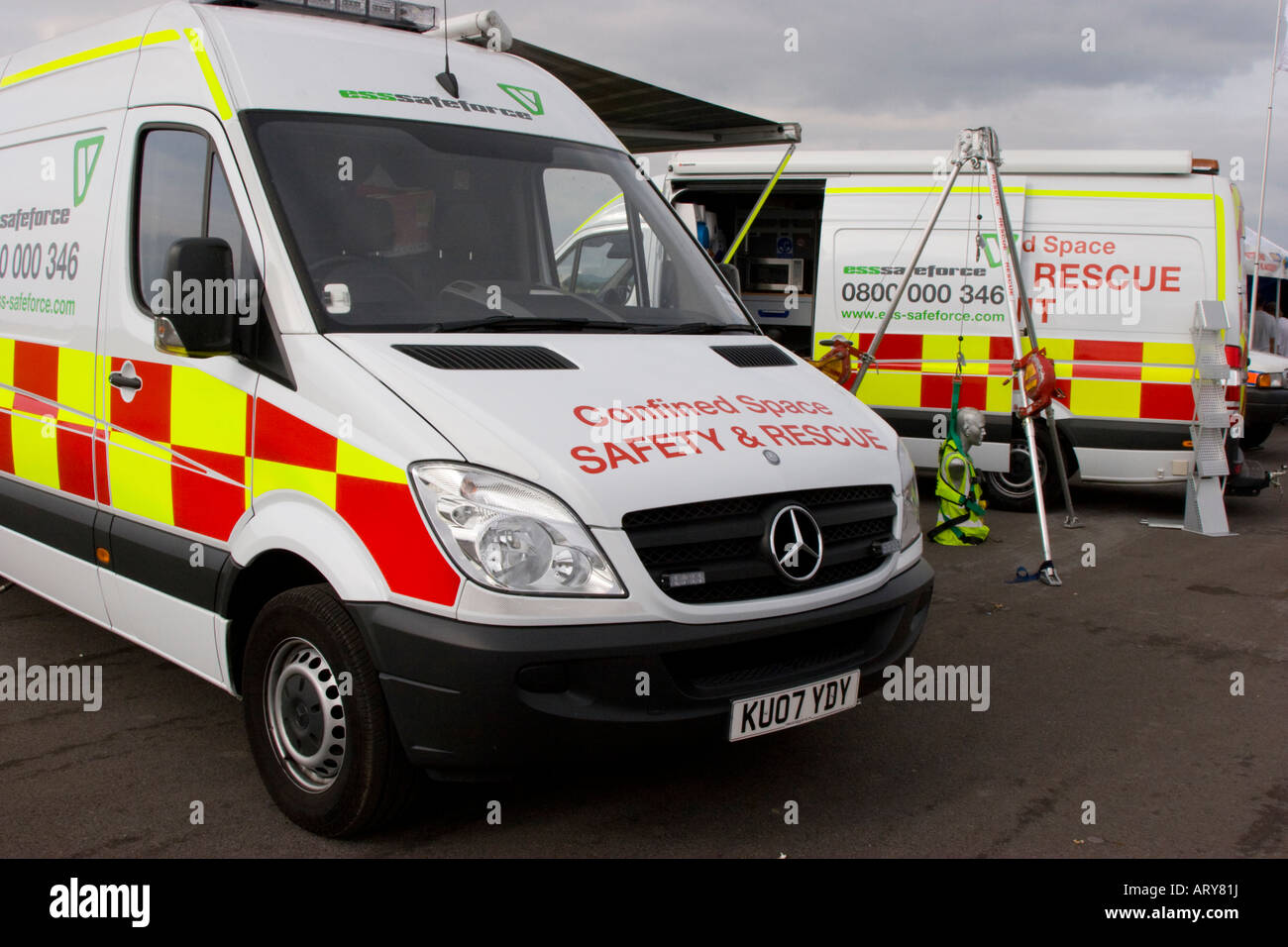Confined space rescue vehicles and winch Stock Photo - Alamy