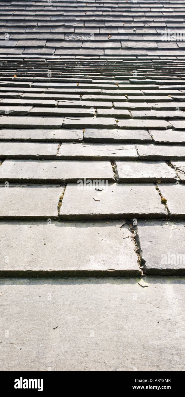 Old slate roof Lancashire England Stock Photo - Alamy