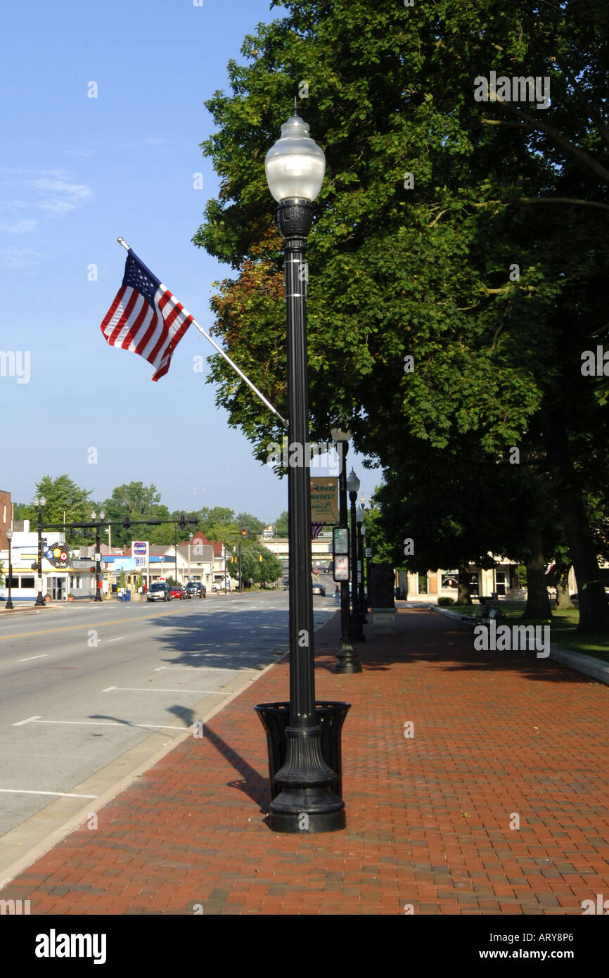 Small town America. Traditional Main street in Sidney Ohio Stock Photo ...