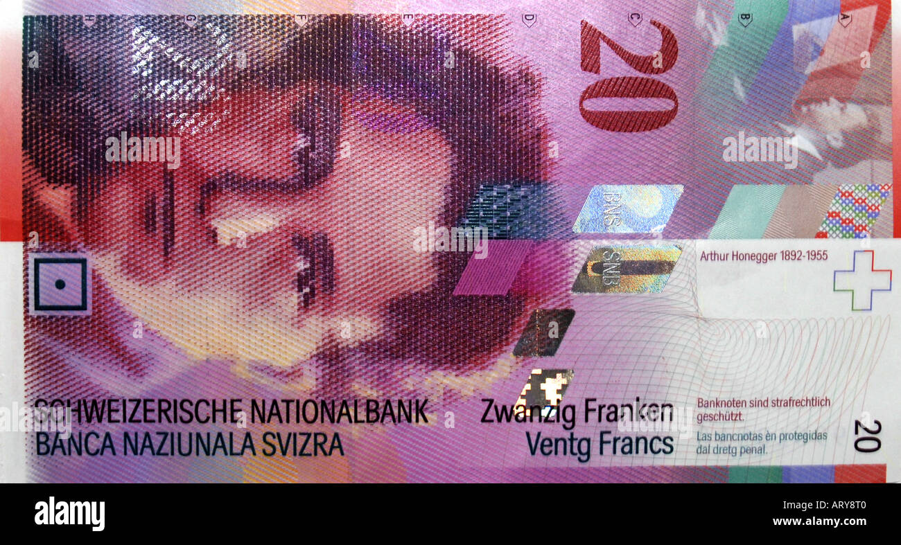 20 swiss francs note hi-res stock photography and images - Alamy