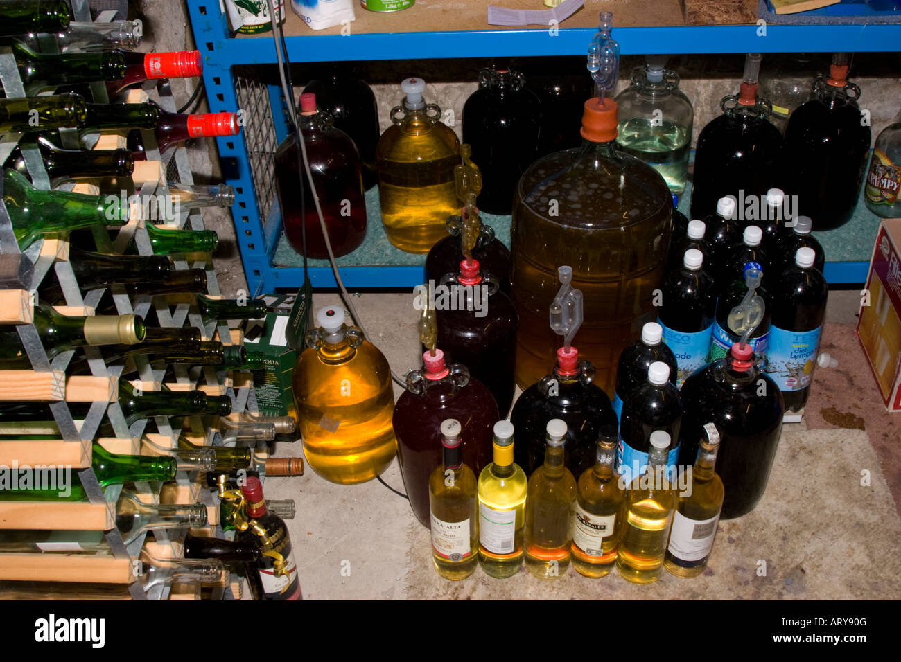 Wine fermenting demijohn hi-res stock photography and images - Alamy