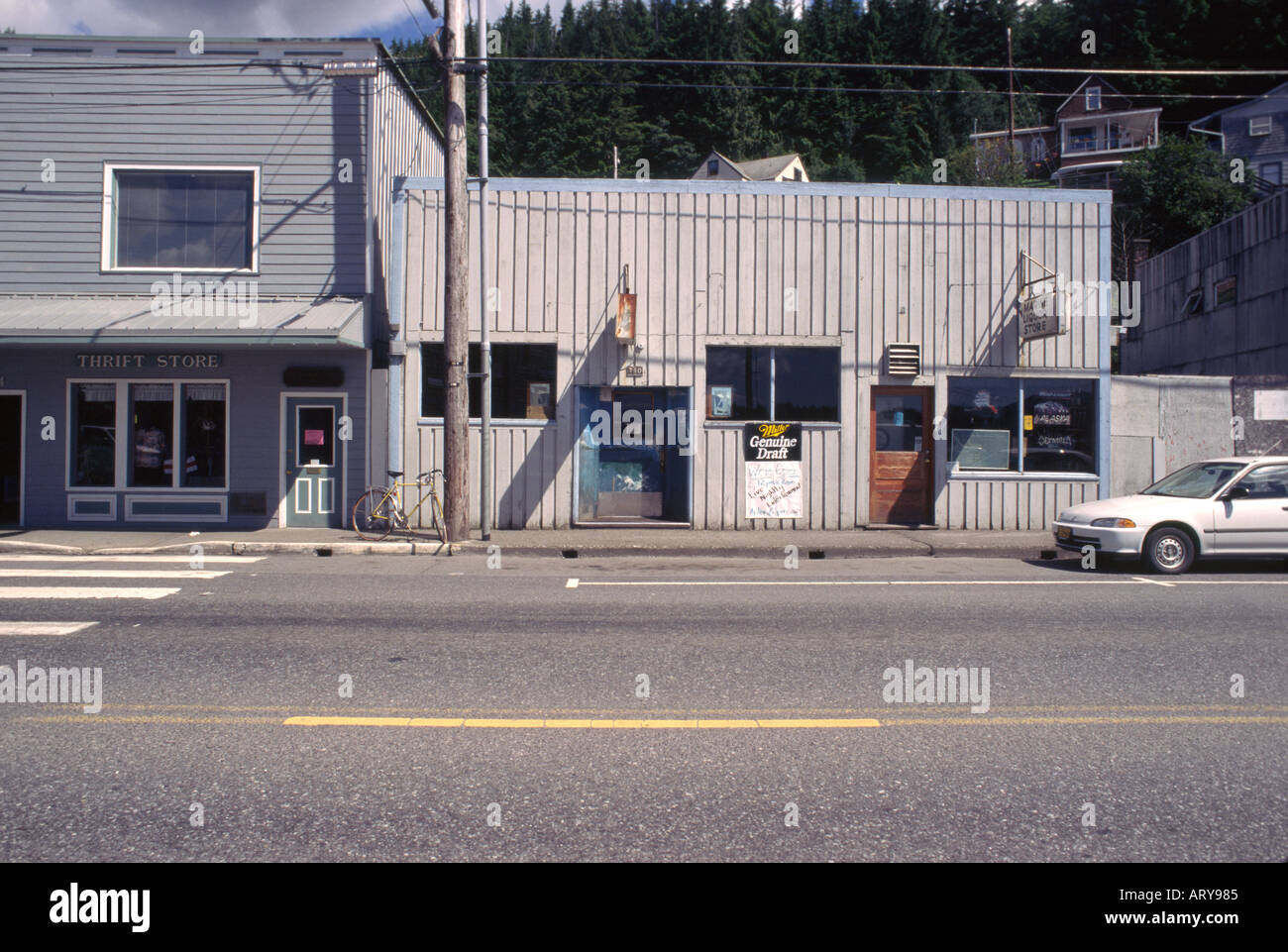 alaska street shops Stock Photo - Alamy