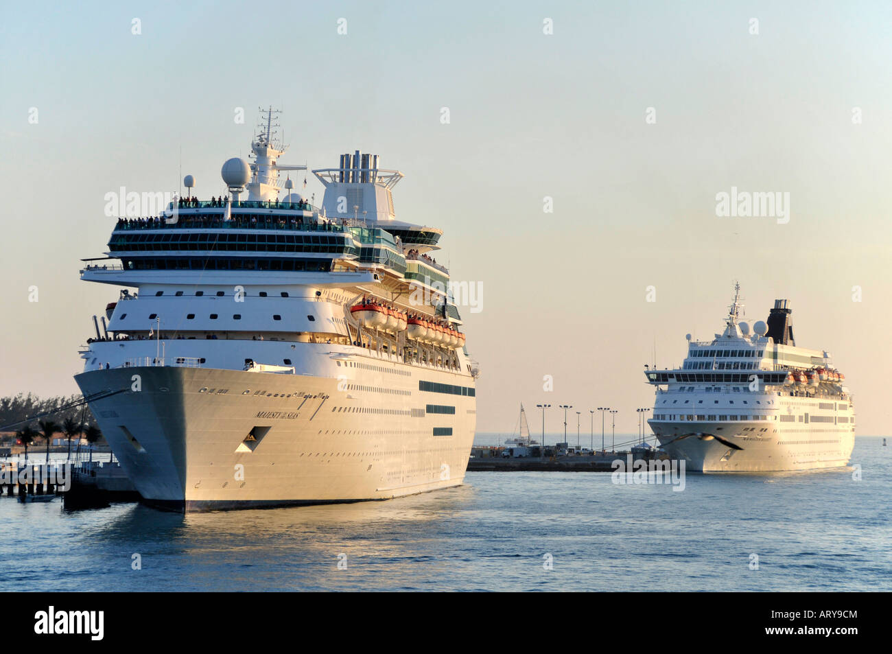 Key West Florida Cruise Ships in the harbor Stock Photo - Alamy