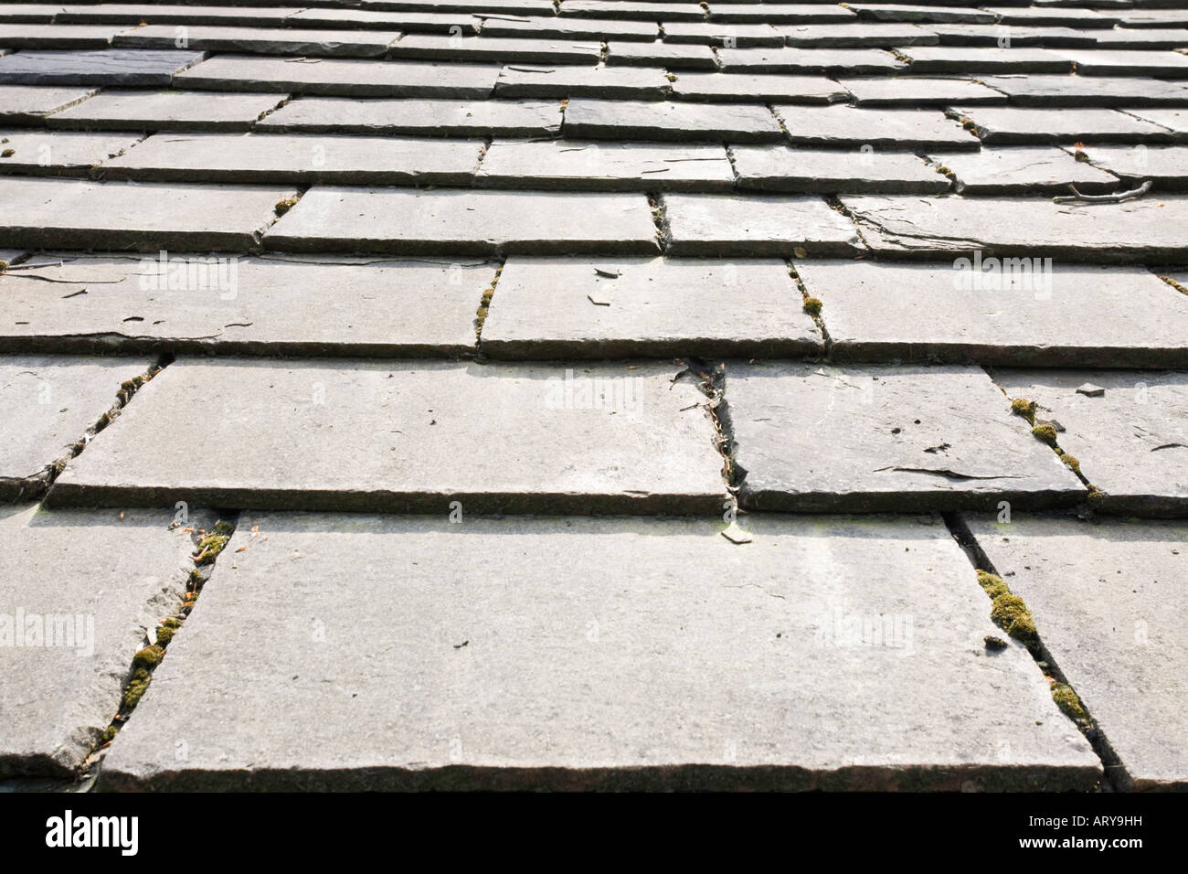 Old slate roof Lancashire England Stock Photo - Alamy