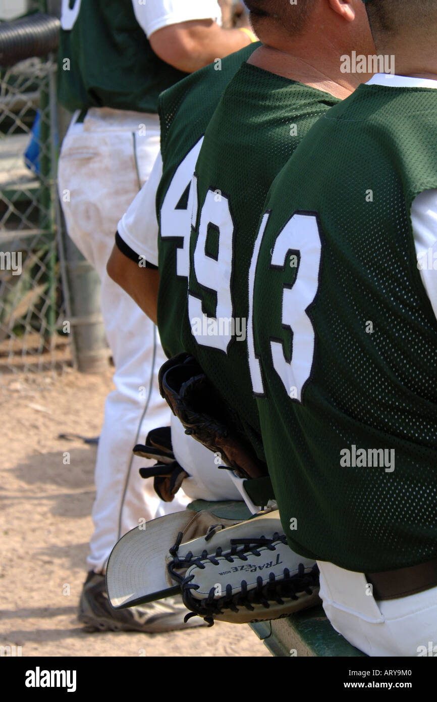Numbers on the back of Major league Gremlins Softball Team players ...