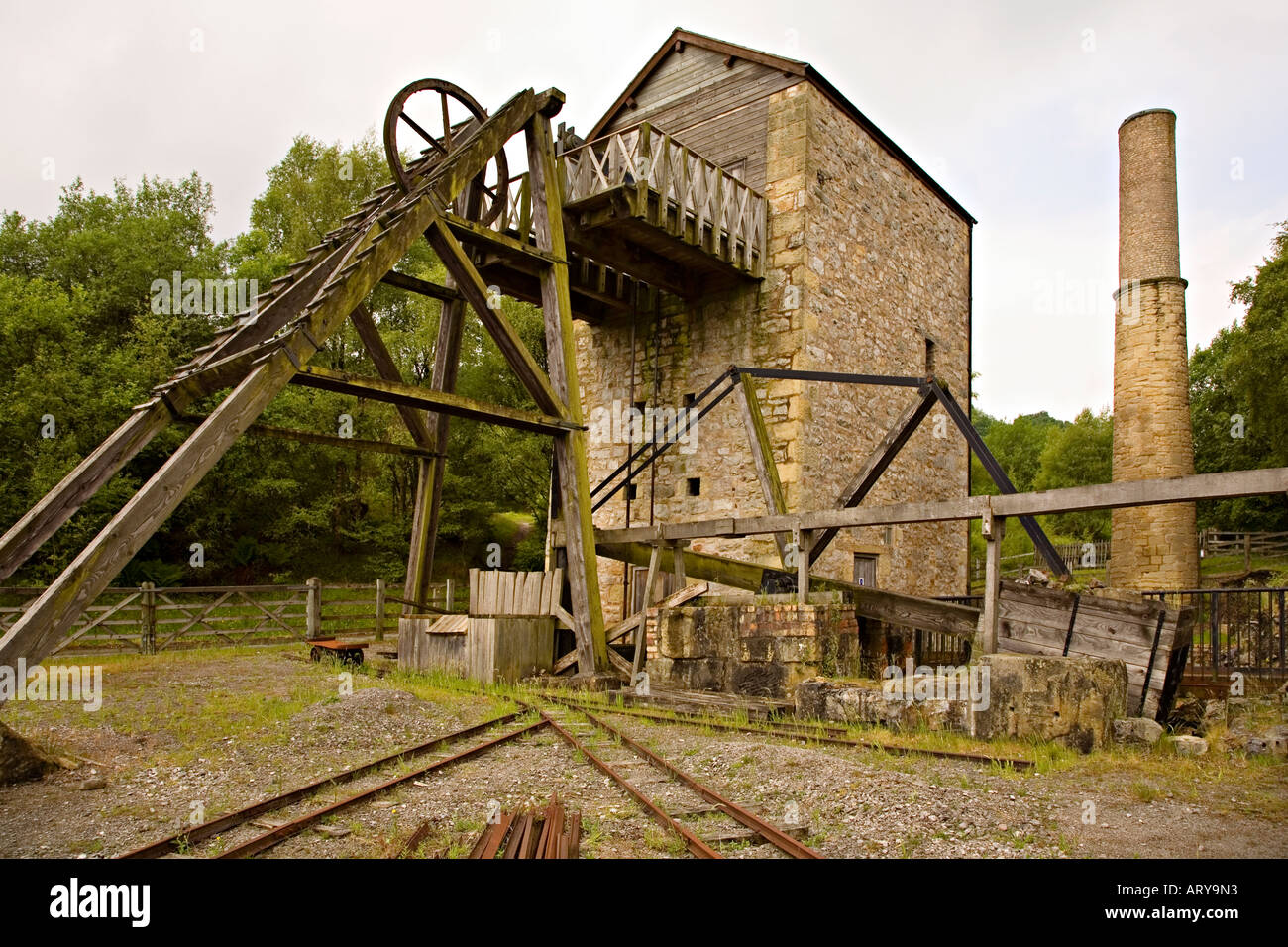 Meadow Shaft engine house and chimney Minera lead mines Minera Wrexham ...