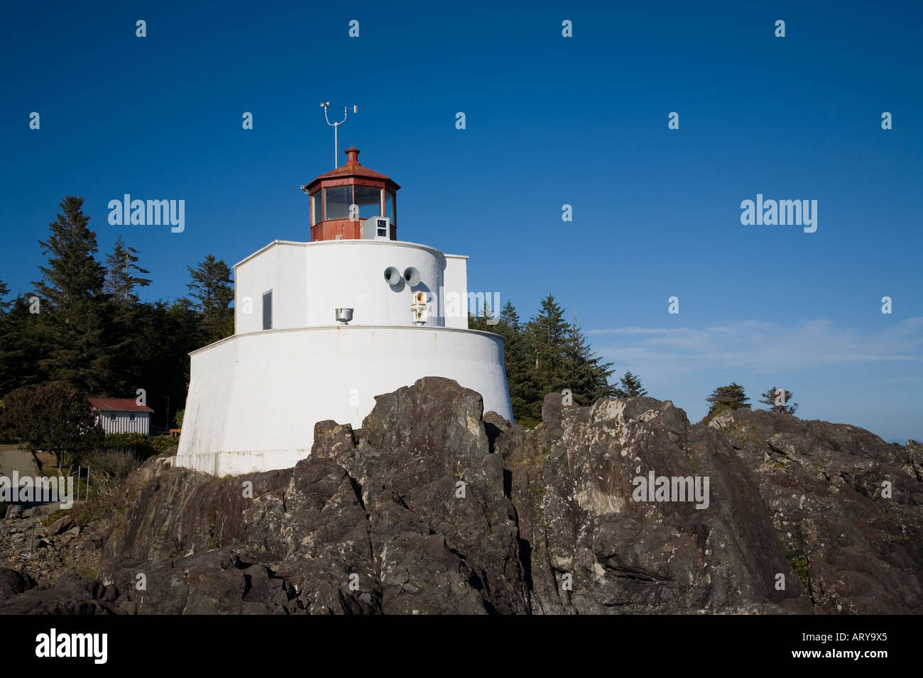 Amphitrite Point lighthouse Ucluelet Vancouver island Canada Stock ...