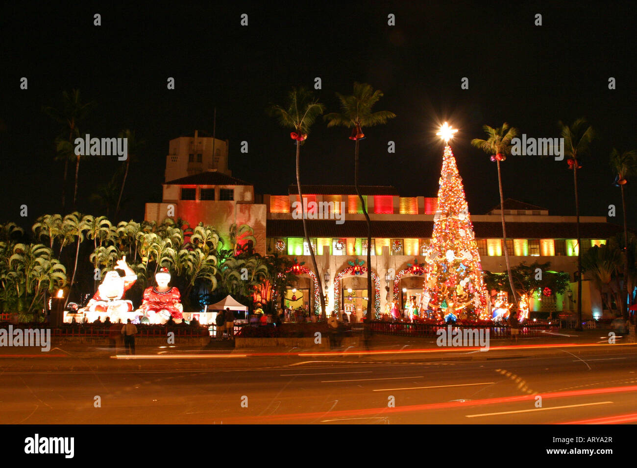 Hawaii christmas tree honolulu hi-res stock photography and images - Alamy