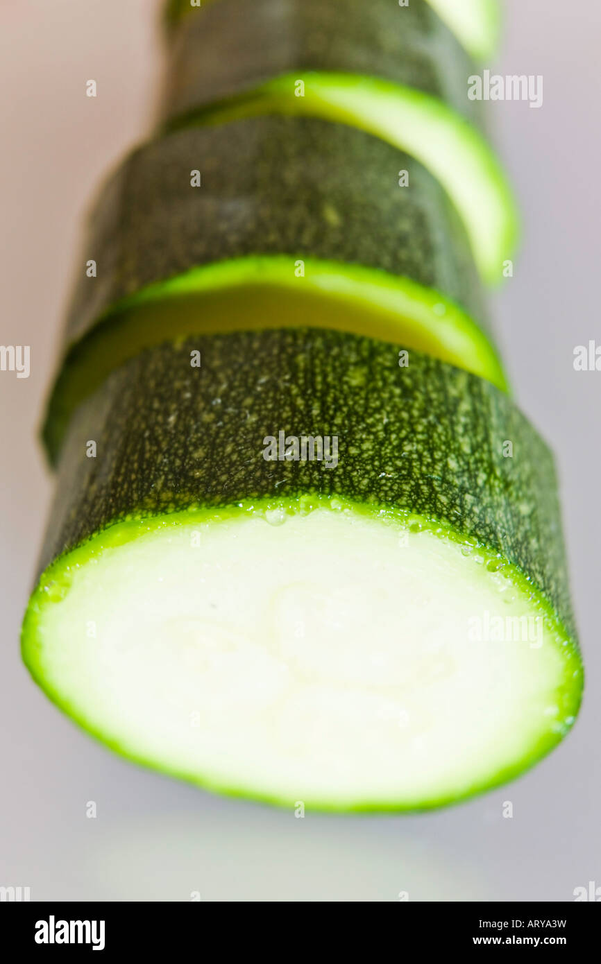 Sliced courgette zucchini Stock Photo - Alamy