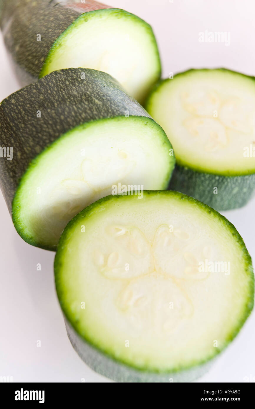 Sliced courgette zucchini Stock Photo - Alamy