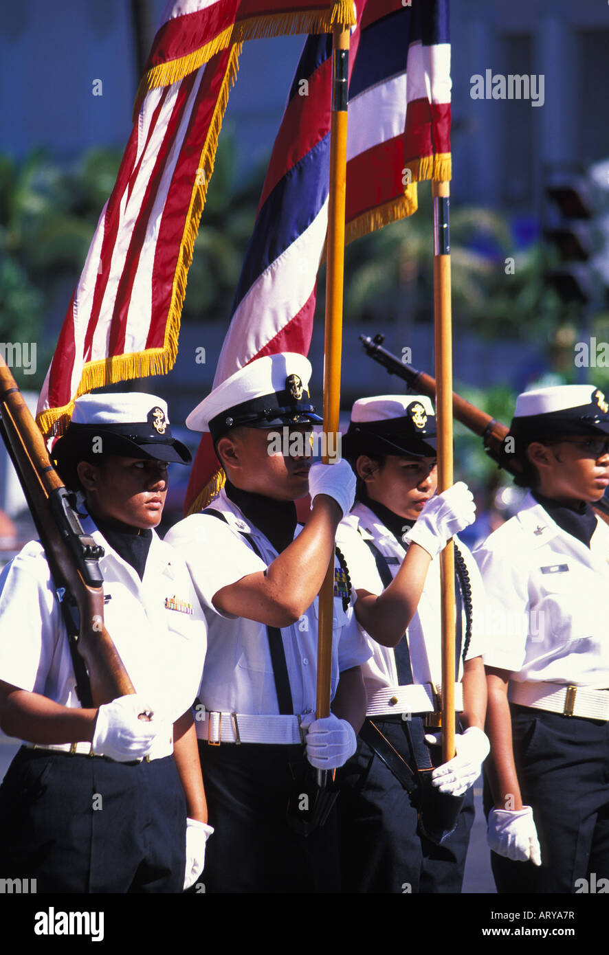 Scenes from the annual aloha week parade Stock Photo - Alamy