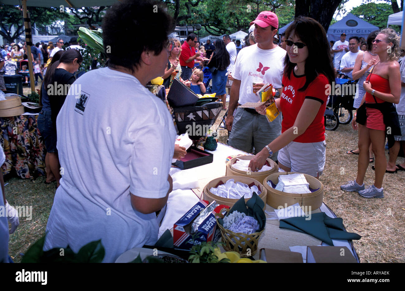 Food, fun and entertainment at the "taste of Honolulu festival Stock ...