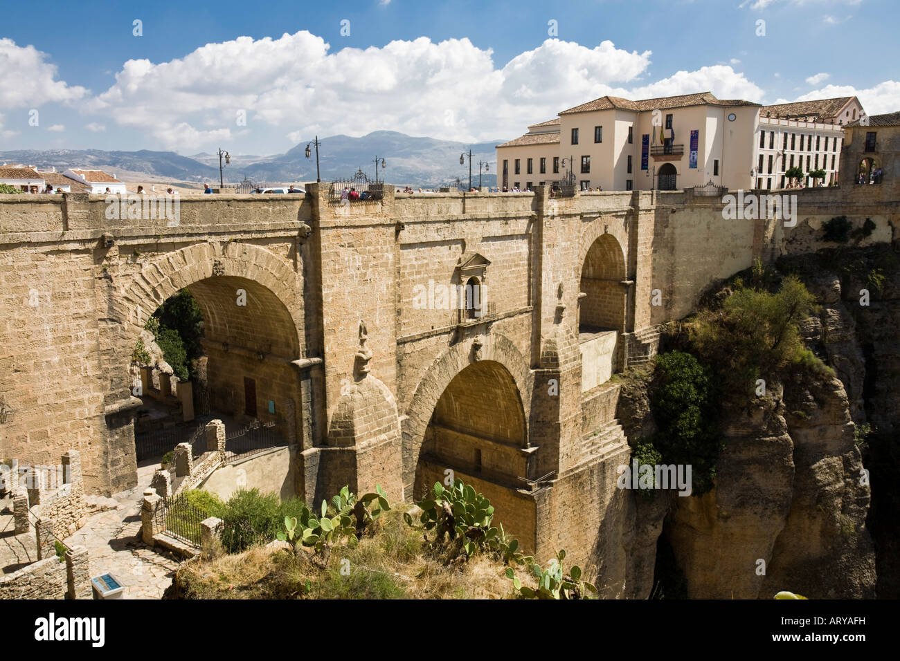 Puente Nuevo new bridge Ronda Malaga Andalucia Spain Stock Photo - Alamy